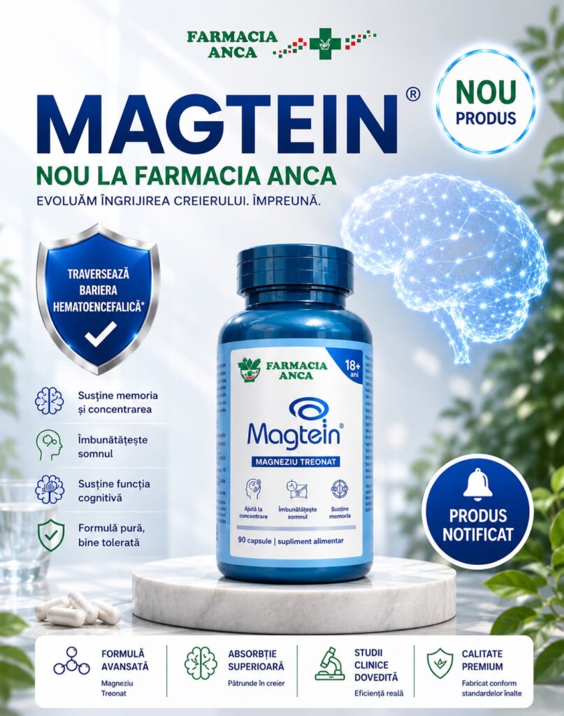 “LABORATOARELE ANCA FARM” lansează MAGTEIN, un supliment de magneziu în ...